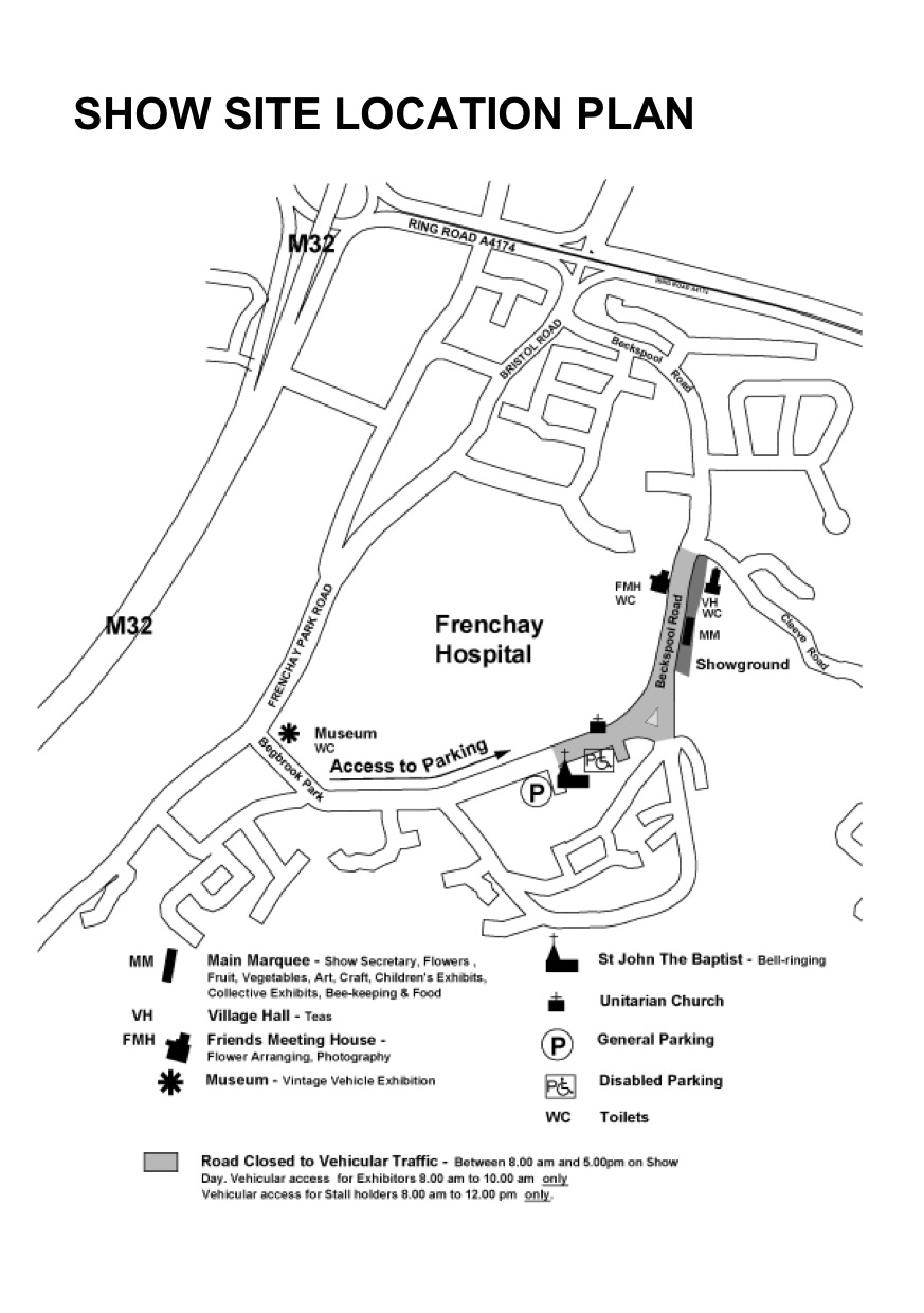 Location & Site Map – Frenchay Flower Show